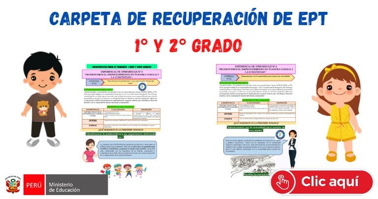CARPETA DE RECUPERACIÓN DE EPT 1° Y 2° GRADO DE SECUNDARIA 2022 - 2023 ...
