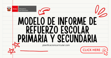 MODELO DE INFORME DE REFUERZO ESCOLAR – PRIMARIA Y SECUNDARIA (MINEDU ...